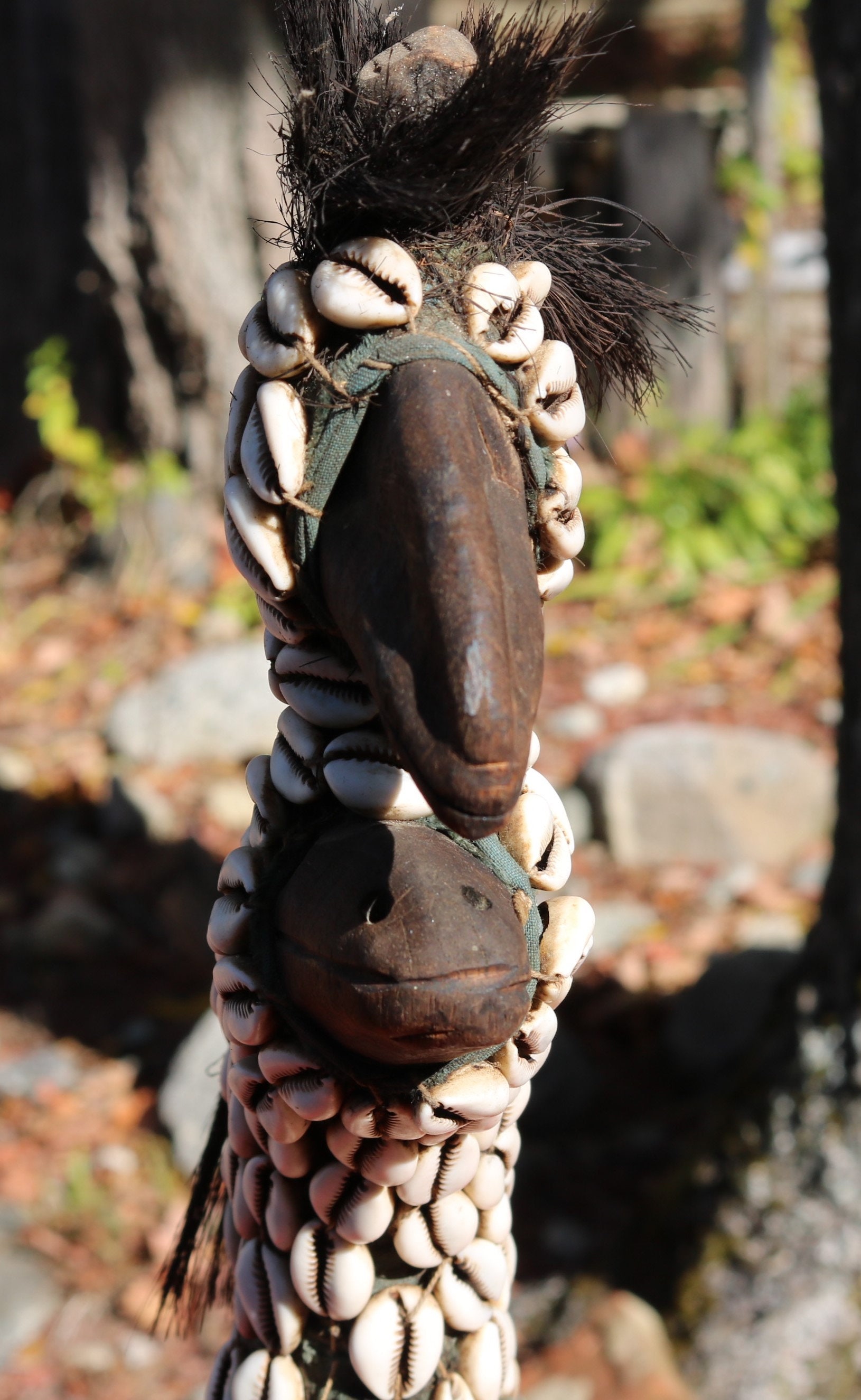 Vintage AFRICAN SHELL ART Cowrie Shell Fertility Ocean Goddess First ...