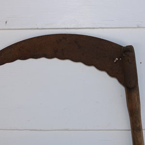 Antique 1800's Corn Sickle Scalloped Edge Hand Held Farm Primitive Tool ...