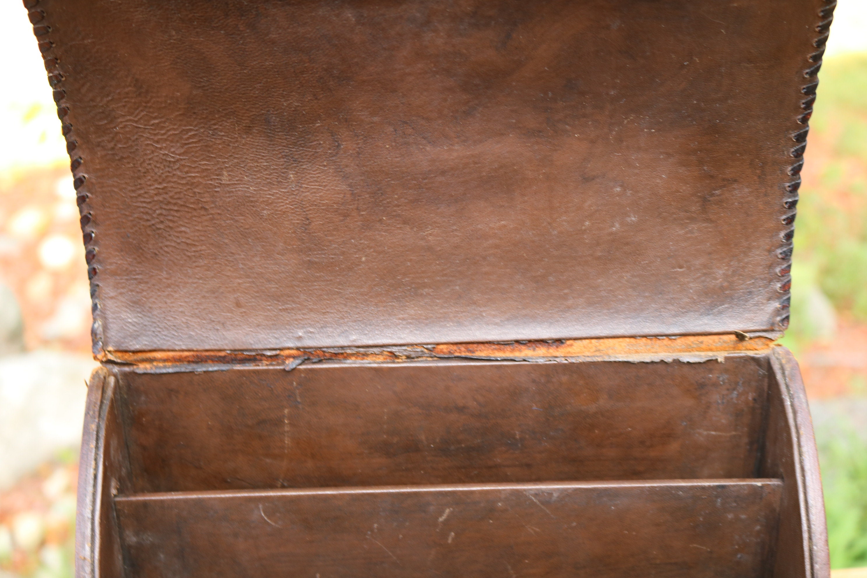 Very Old Heavy Leather Letter Paper Folder With a Hand Tooled | Etsy