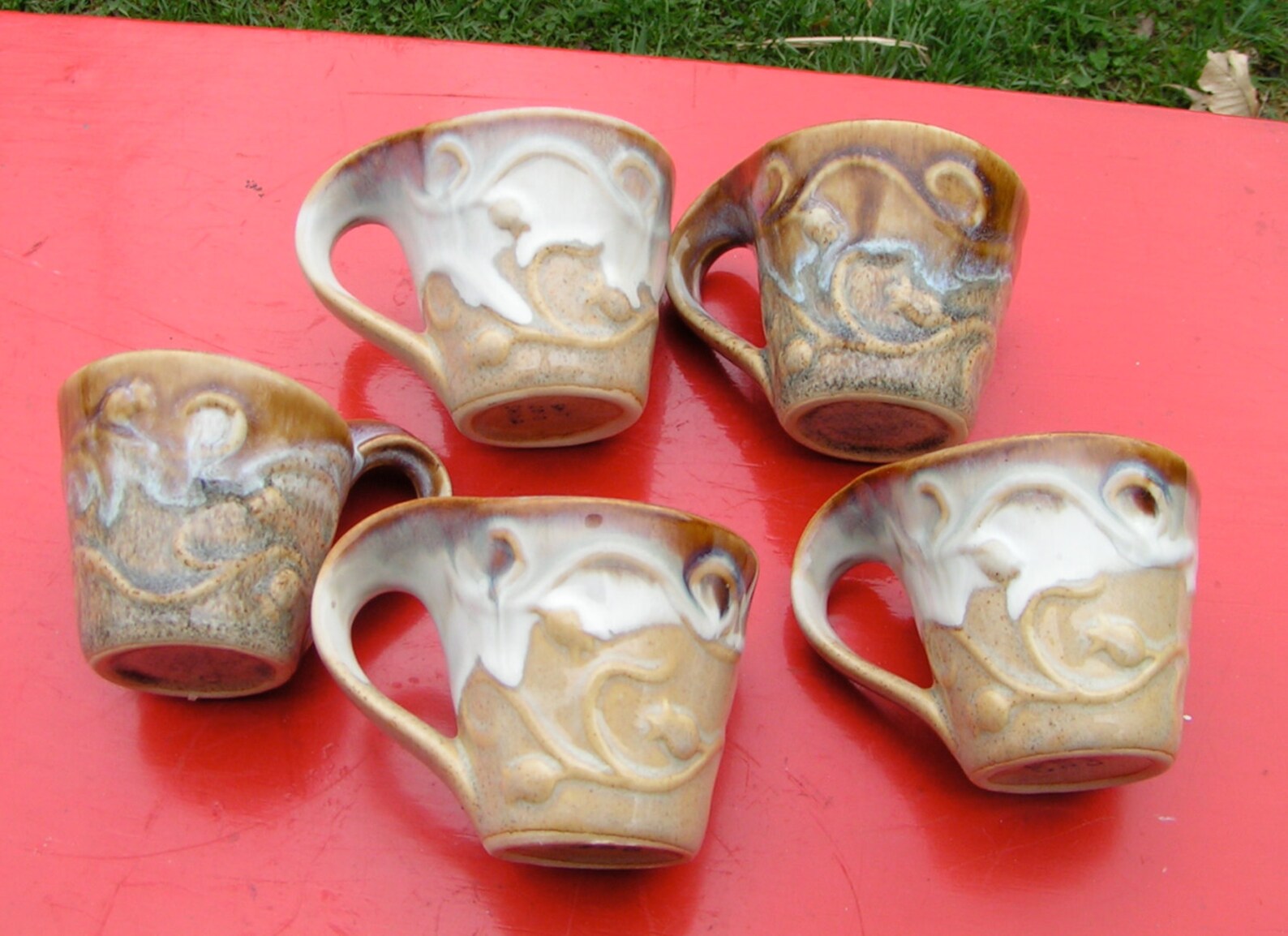 1980s 1990s Set of 12 Coffee and Tea Stoneware Cups China Tan | Etsy