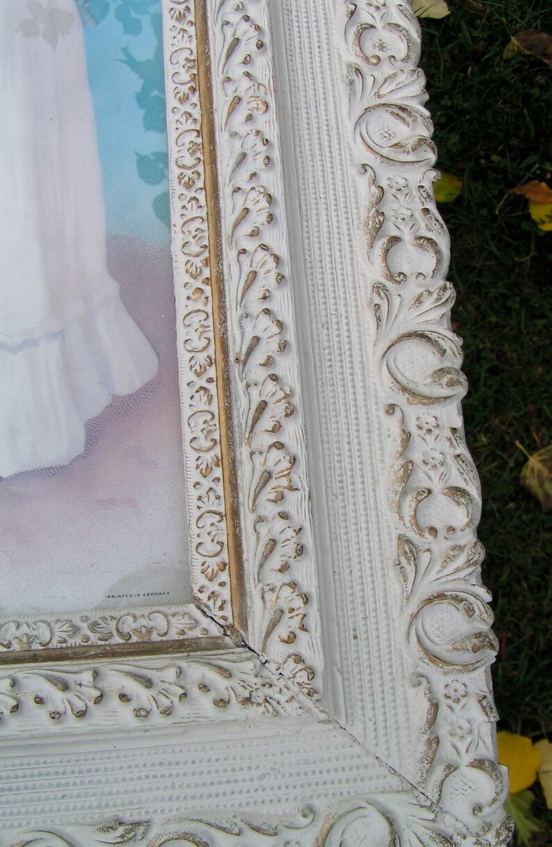 A STUNNING Beaded Highly Detailed Wood FRAME Highlights This - Etsy