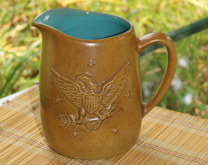 Large American FEDERAL EAGLE Pottery PITCHER 64 Ounce by Chatham ...