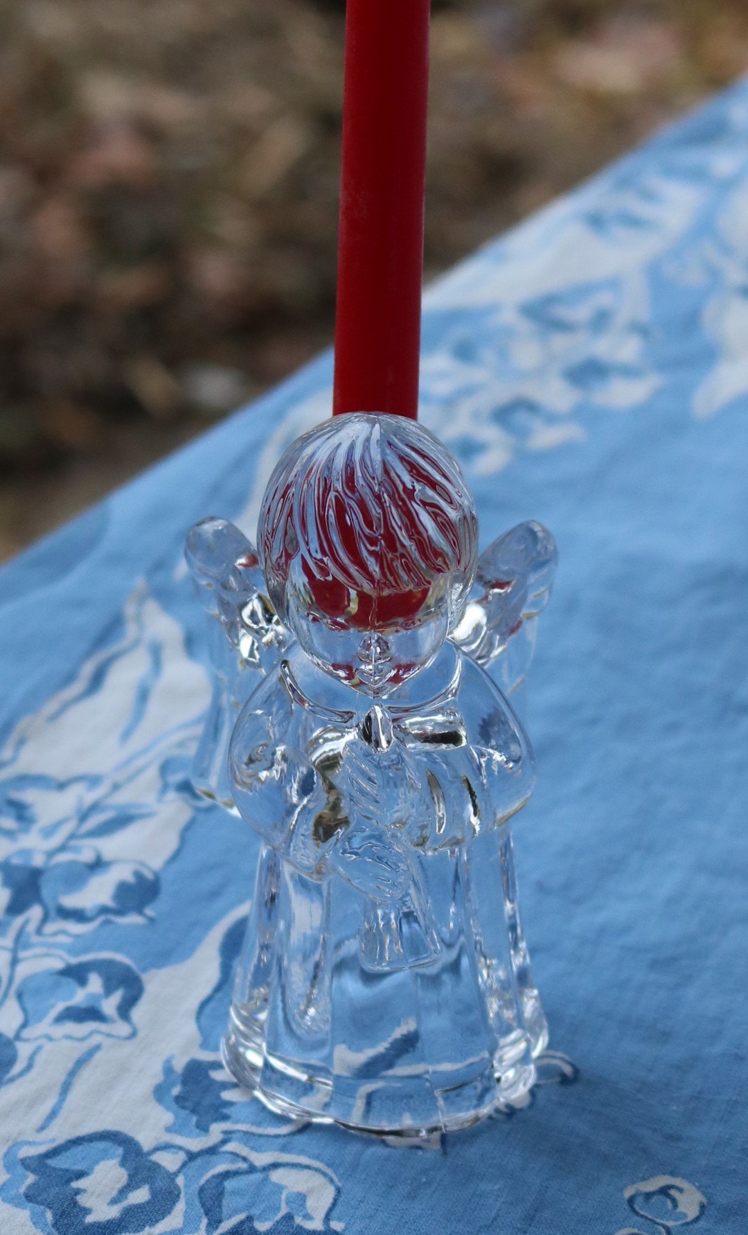 80s Mikasa Clear CRYSTAL ANGEL Mimi CANDLESTICK Holder Austria - Etsy