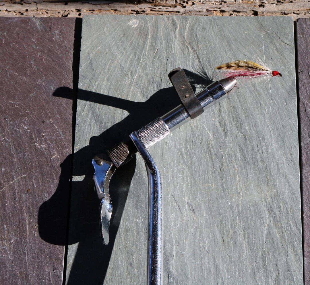 Vintage Thompson Fly Tying Adjustable Bench Clamp Vice Cast Iron Clamp ...