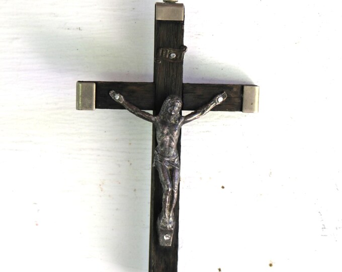 30s 40s Cross Crucifix From a Nun's Belt Dark Wooden Metal Original ...