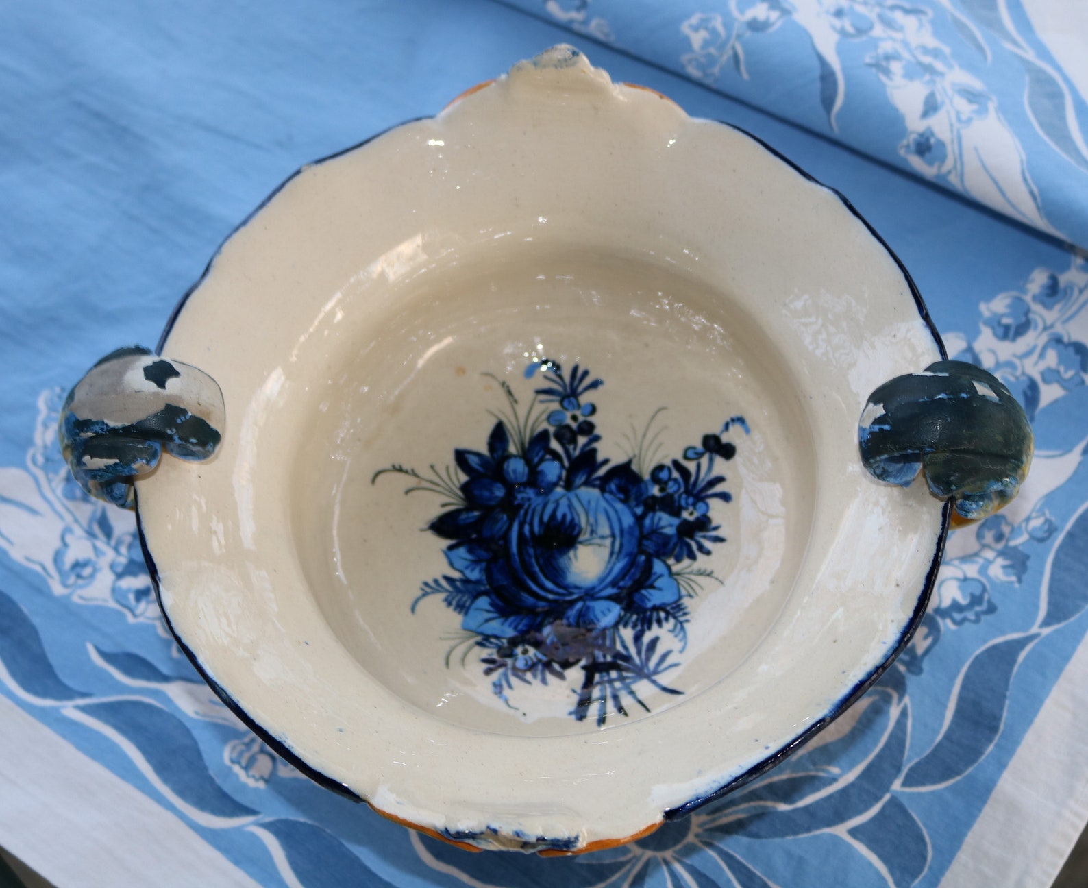 20s Agostinelli Dal Pra Italian Majolica CENTERPIECE With Shooting Star ...