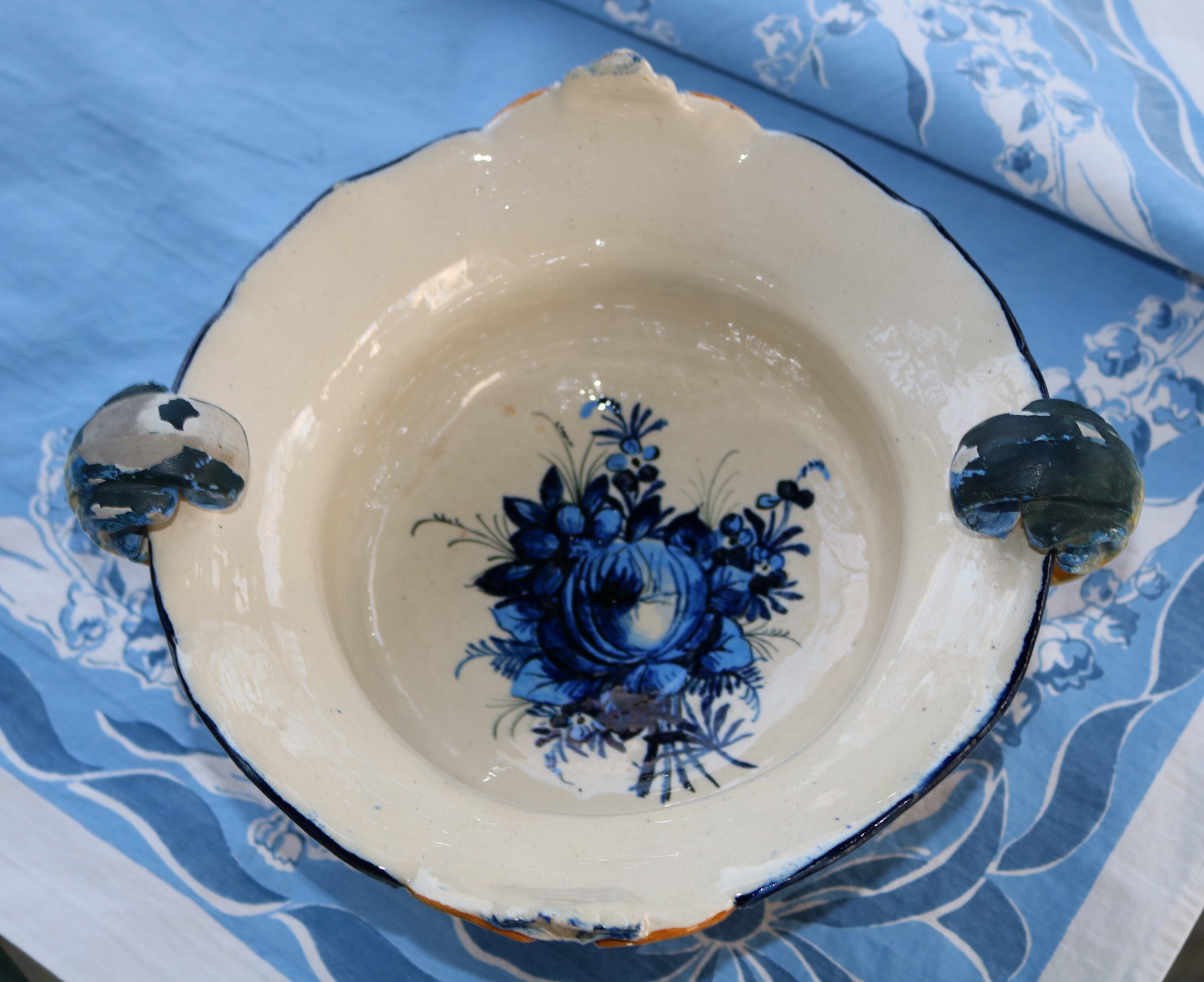 20s Agostinelli Dal Pra Italian Majolica CENTERPIECE With Shooting Star ...