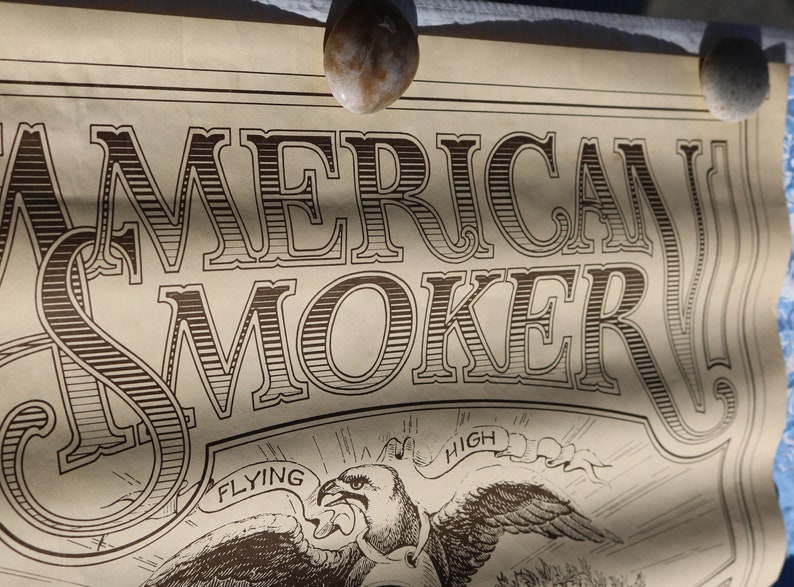 Rare 70s AMERICAN SMOKER Flying High POSTER Graphic Arts Pot Marijuana ...