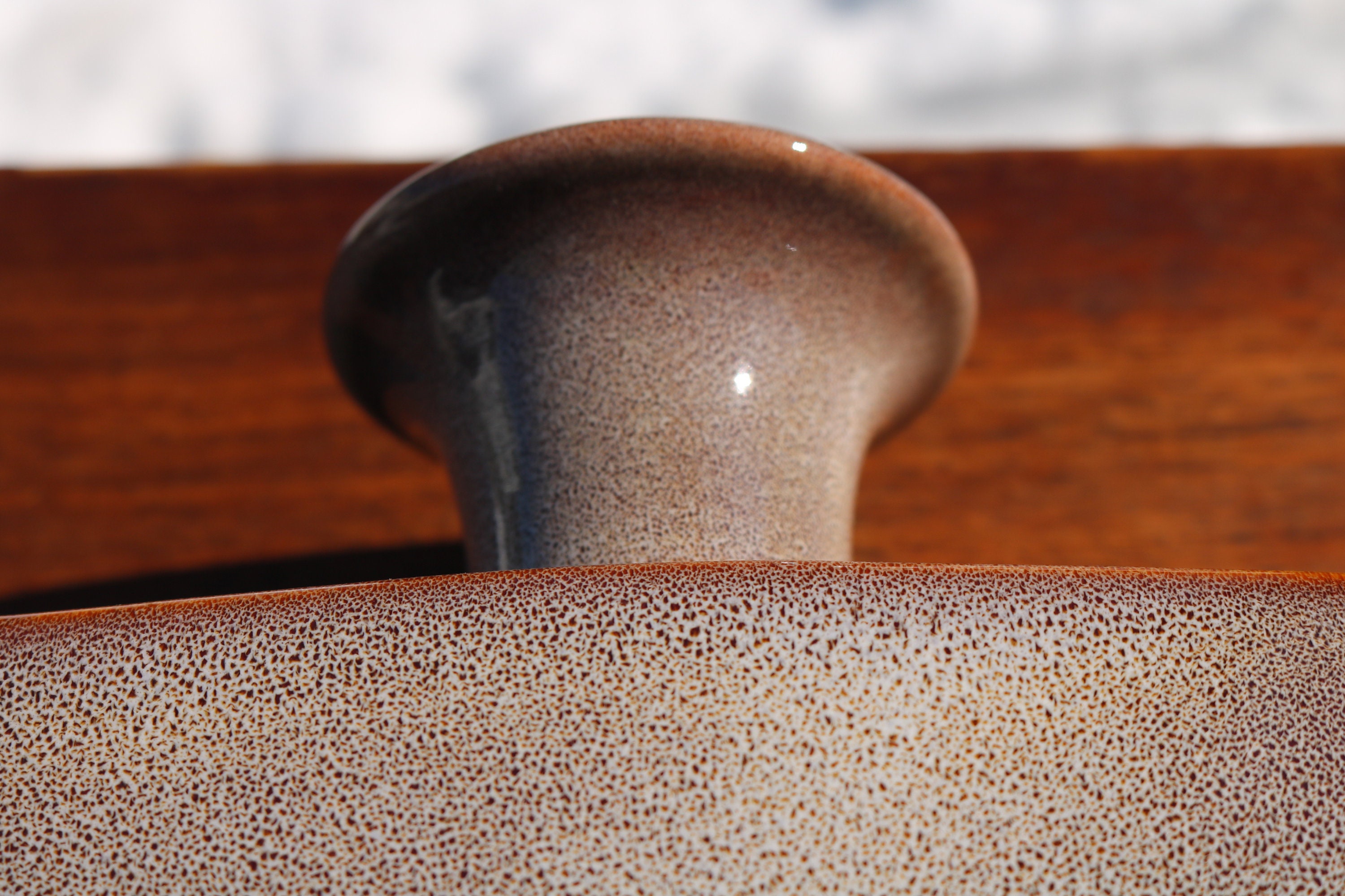 80s Ceramic Pointillism Asian Centerpiece BOTTLE VASE Beige | Etsy