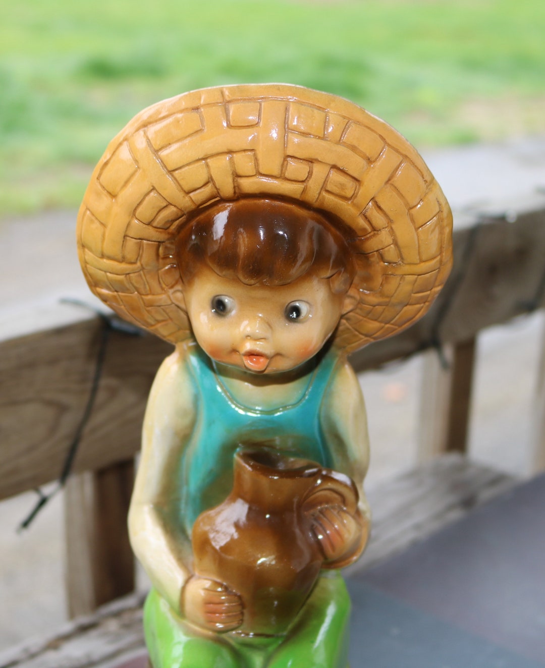 70s KITSCHY South American Child STATUE Heavy Ceramic Indoor Outdoor - Etsy