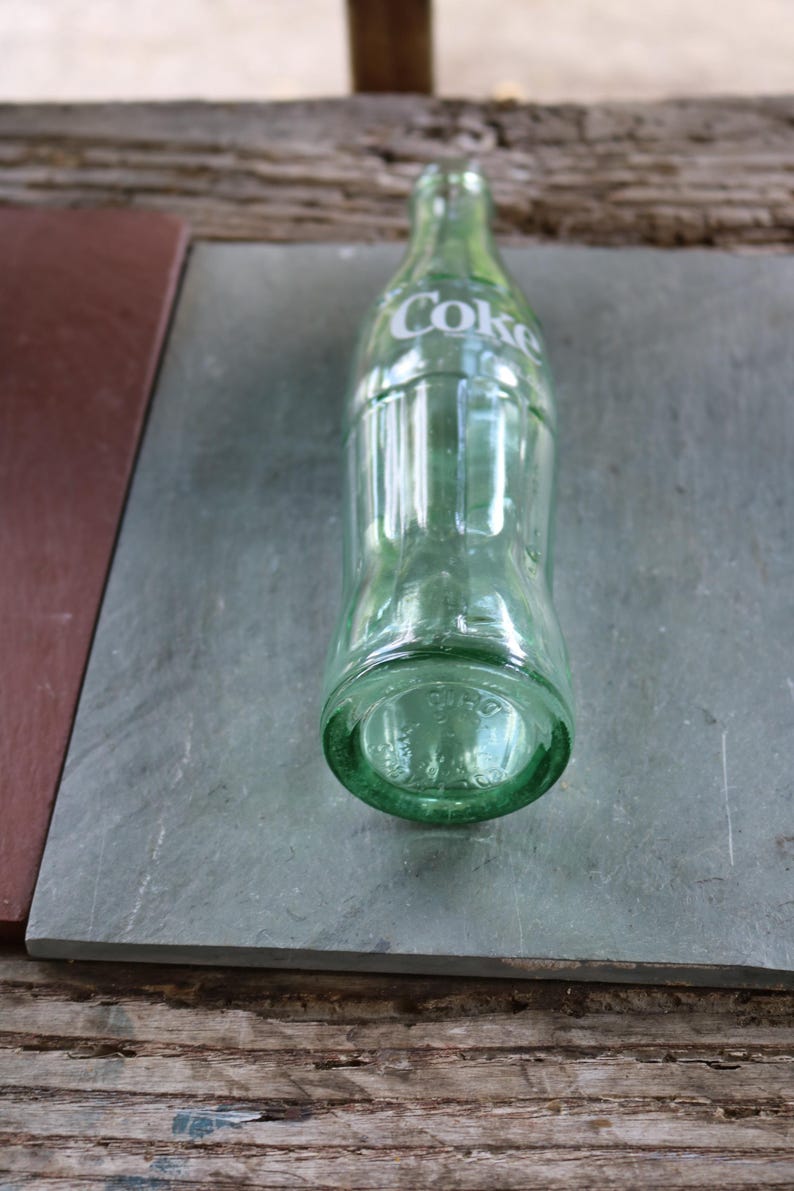 MACON 60s Hobble Skirt COCA-COLA Coke Green Glass Bottle Macon Georgia ...