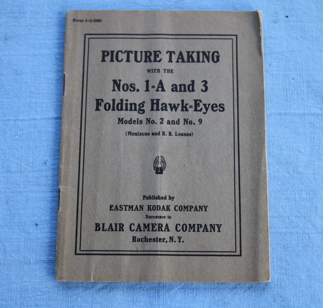 1913 Manual Eastman Kodak Folding Hawk-eye Camera 1-A and 3 - Etsy