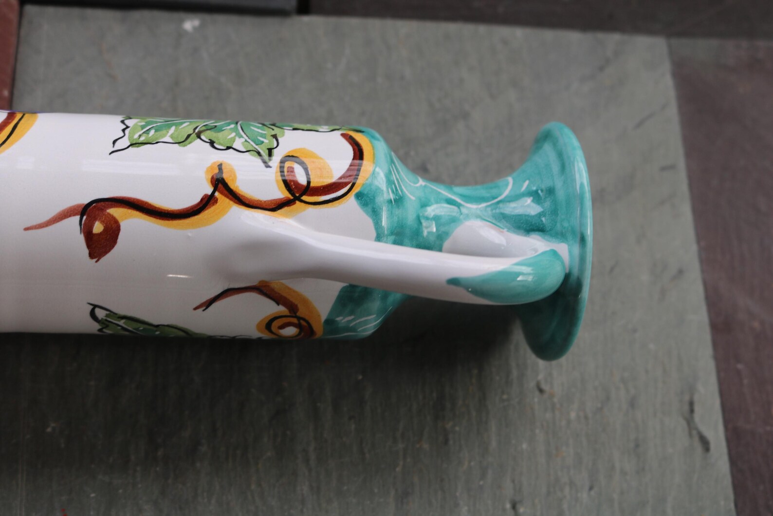 80s Italian CRUET BOTTLE Hand Painted POTTERY by Ceramiche Tadinate ...