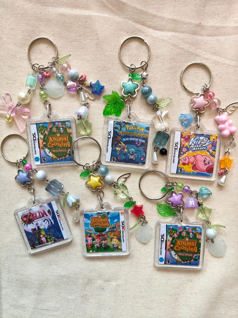 Nostalgic Acrylic Keychains - Nintendo DS Mini Games With Charms/beads ...