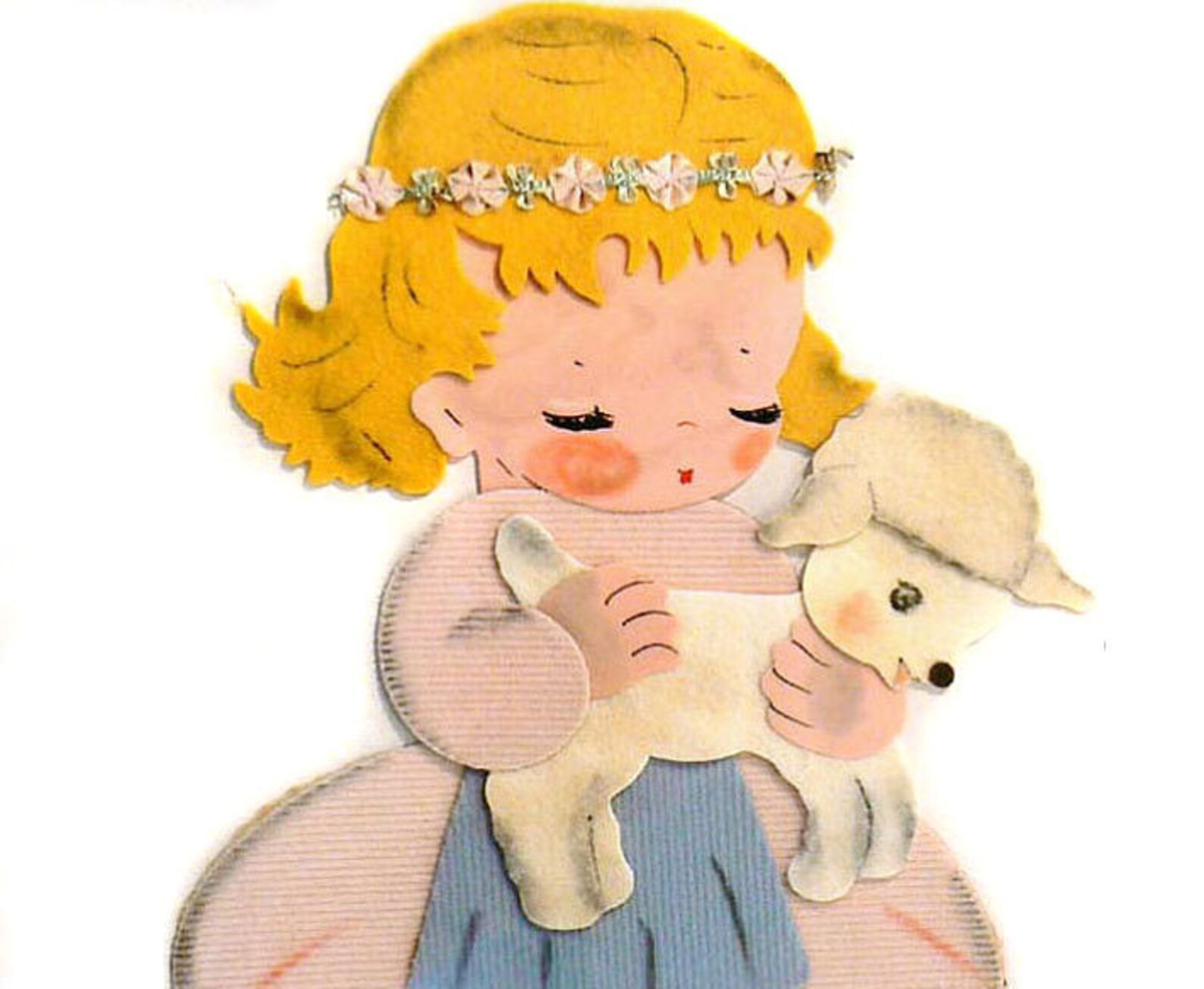 Mary Had a Little Lamb - Vintage 1950s Framed Nursery Plastics Collage ...