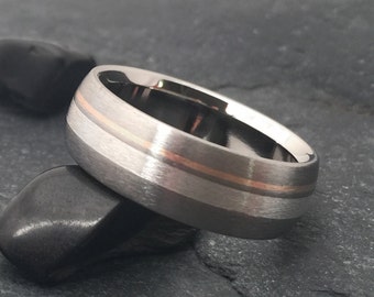 Mens titanium ring | Etsy