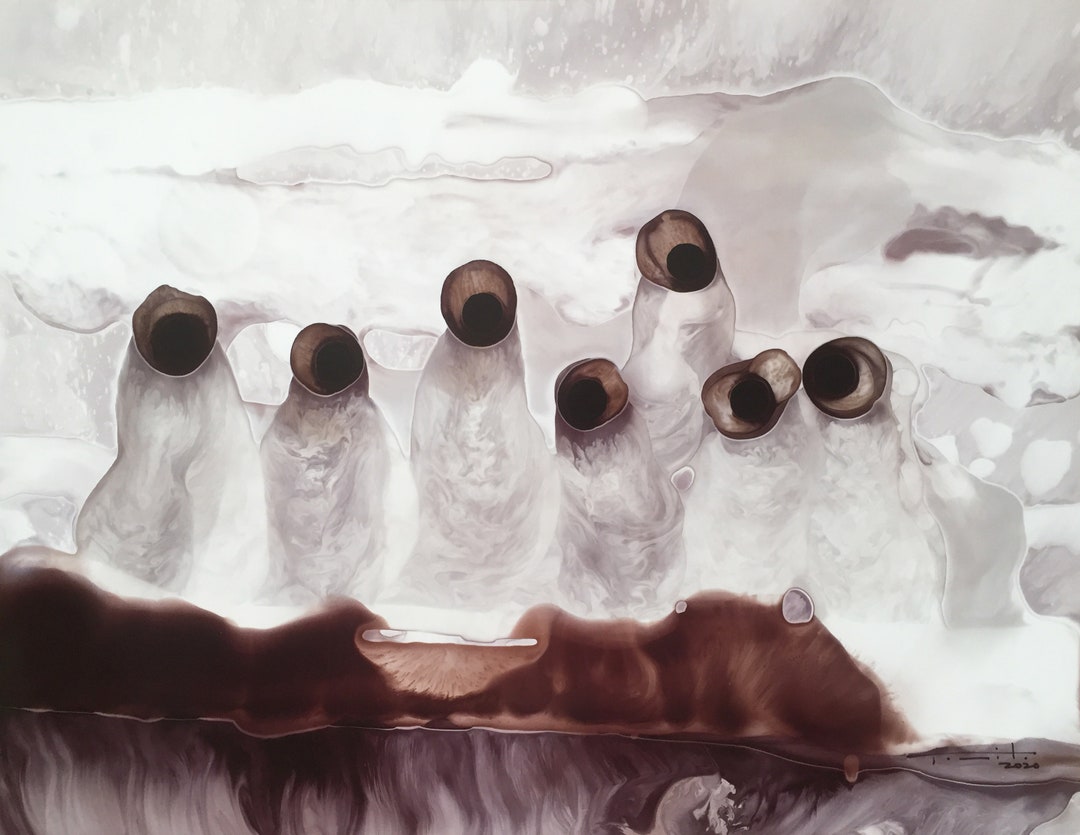 Original 'obstruction' Painting: Jose Tonito, Fluid Organic Realism ...