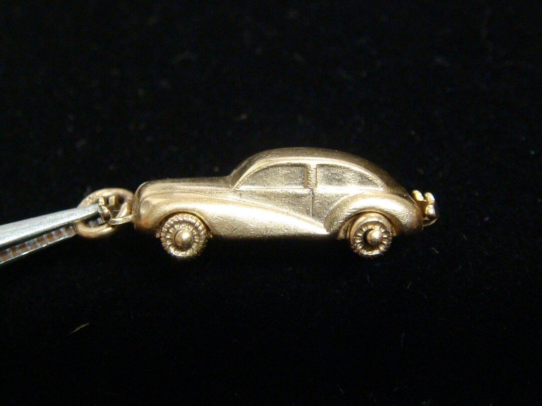 14k 3D Moveable Luxury Classic Car Charm Pendant - Etsy