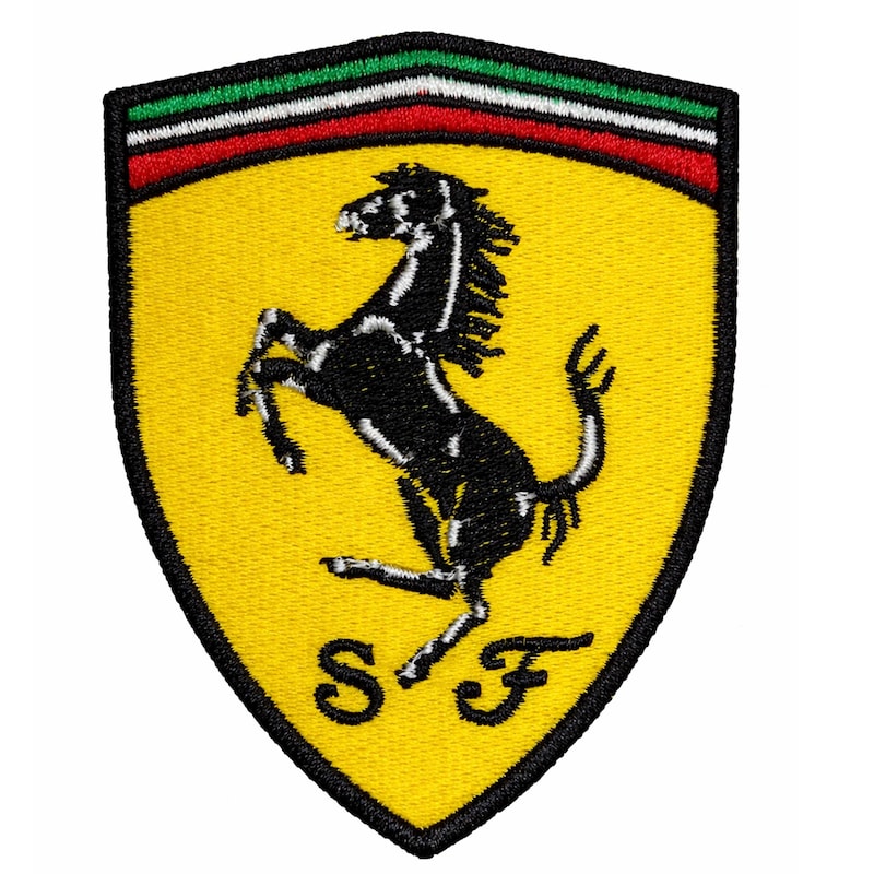 Embroidered Patch Ferrari - Etsy
