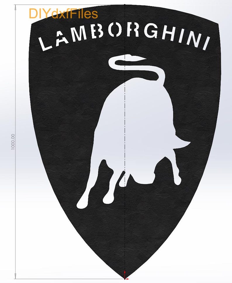 Lamborghini Style Logo Dxf & Dwg Files for Laser Cutting, CNC Machine ...