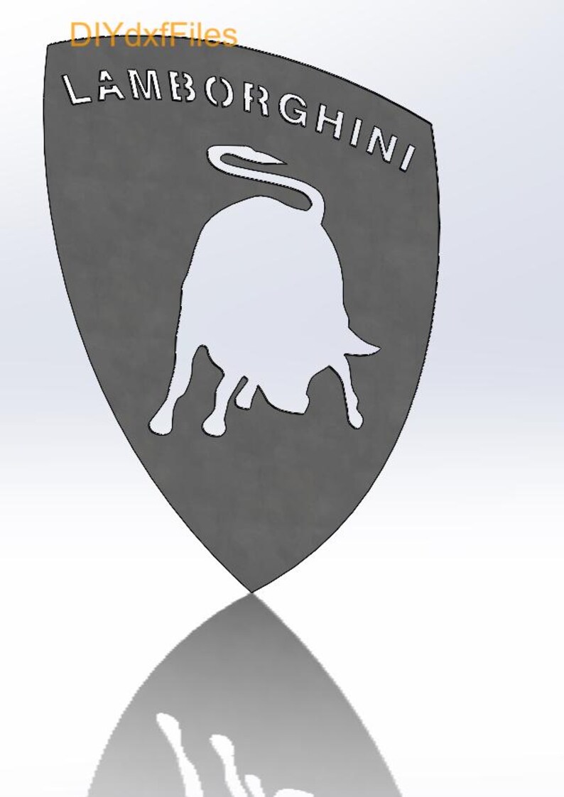 Lamborghini Style Logo Dxf & Dwg Files for Laser Cutting, CNC Machine ...
