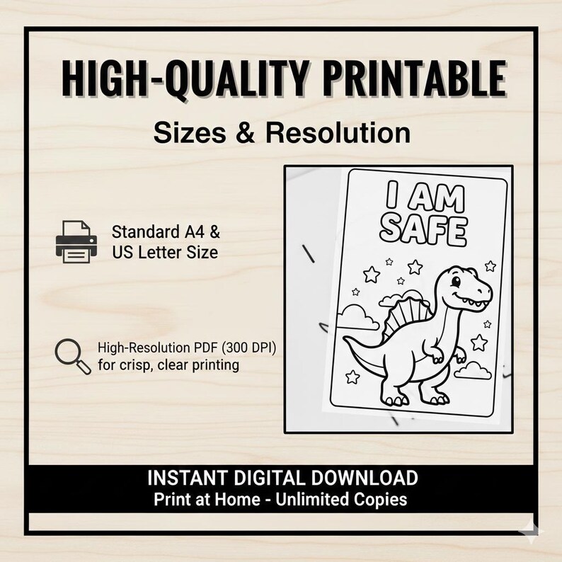 Dinosaur Affirmation Coloring Pages – Kids Positive Quote Activity ...