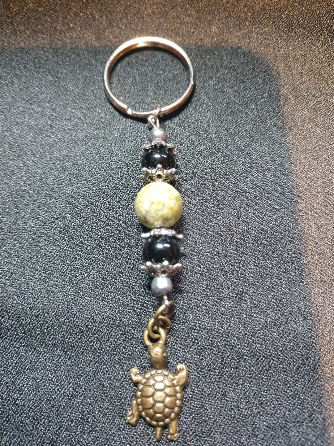 Bronze Turtle Unakite Keychain - Etsy