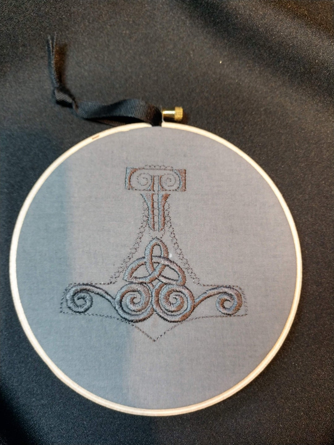 Mjolnir Thor's Hammer Embroidery Hoop Wall Hanging - Etsy