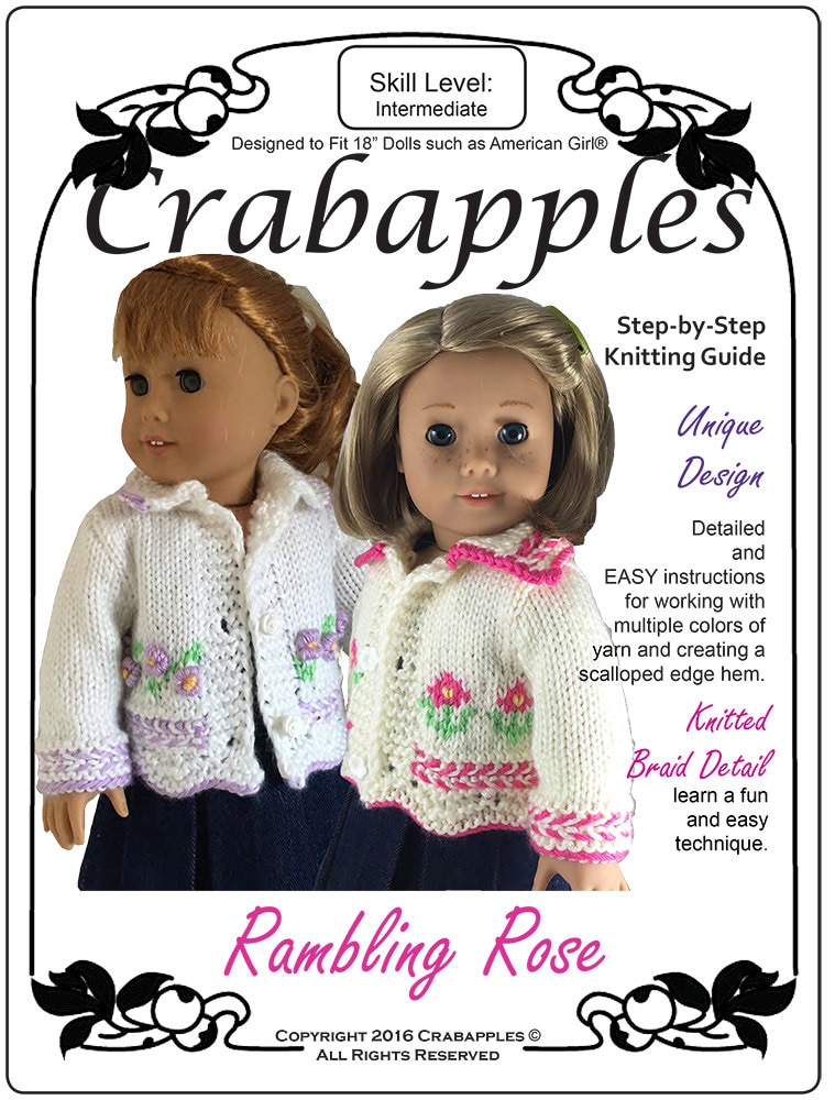 PDF Knitting Pattern Fits 18" Doll, Fair Isle Doll Sweater Knitting ...