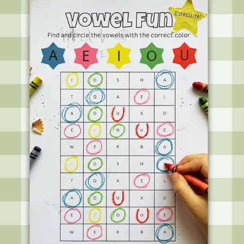 14 Vowel Activity Sheets Preschool Letter Tracing and Formation ...