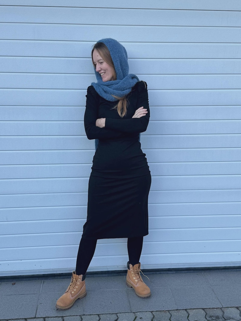 Hooded Scarf Knitting Pattern PDF / Cozy Balaclava Cowl Tutorial / Easy ...