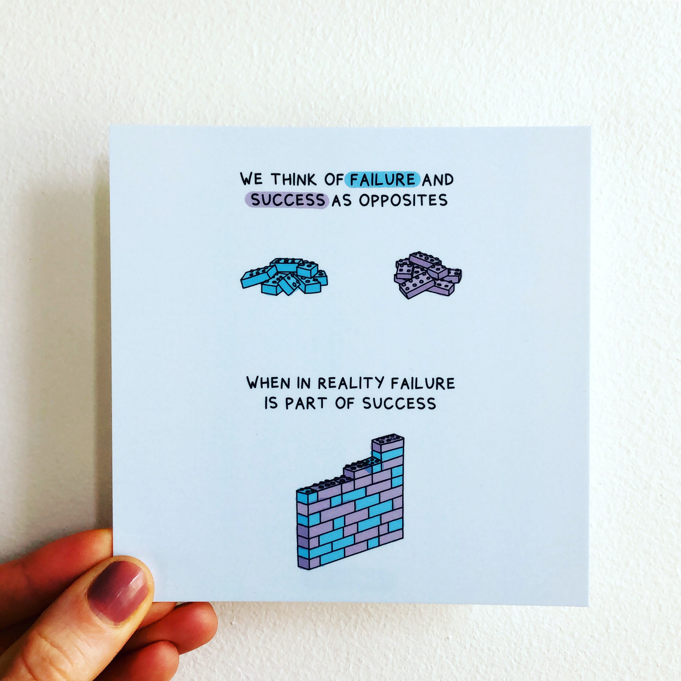 Small print Failure is part of success small illustration | Etsy