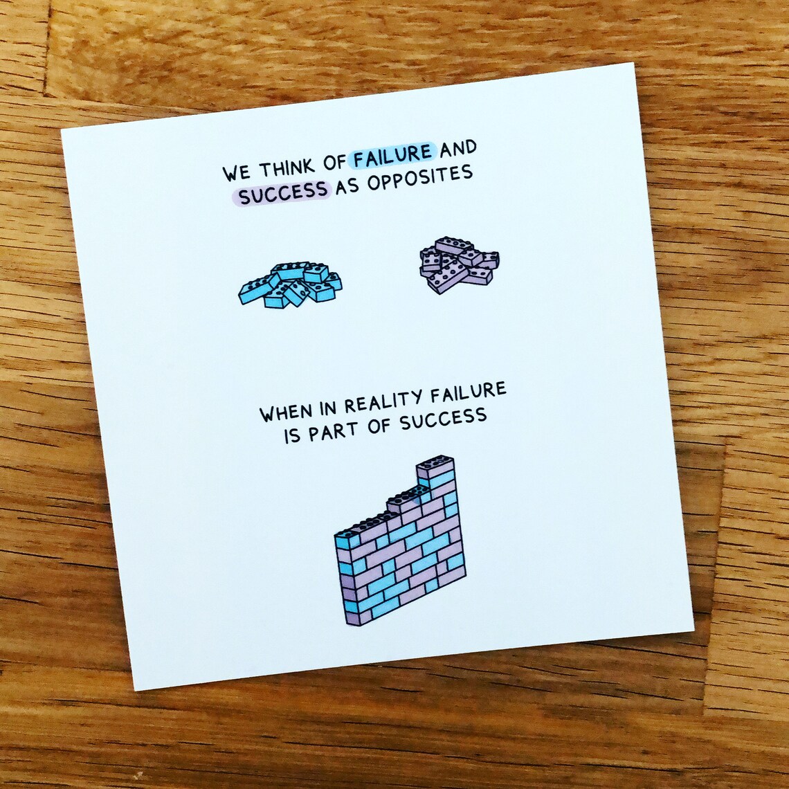 Small print Failure is part of success small illustration | Etsy