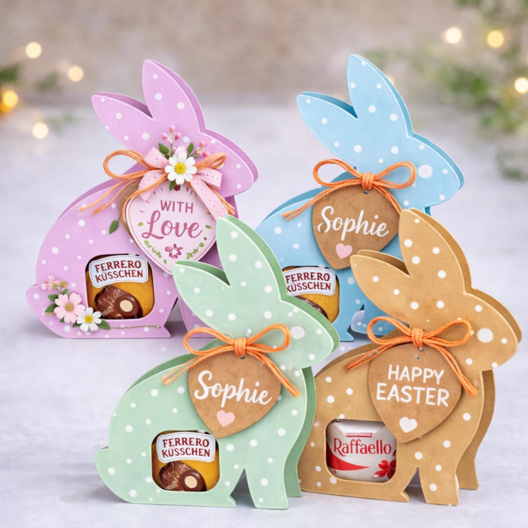 Printable Chocolate Holder in the Shape of an Easter Bunny | Gift With ...