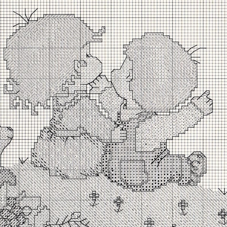 Christian Cross Stitch Pattern – Children, Animals, Rainbow Nursery ...