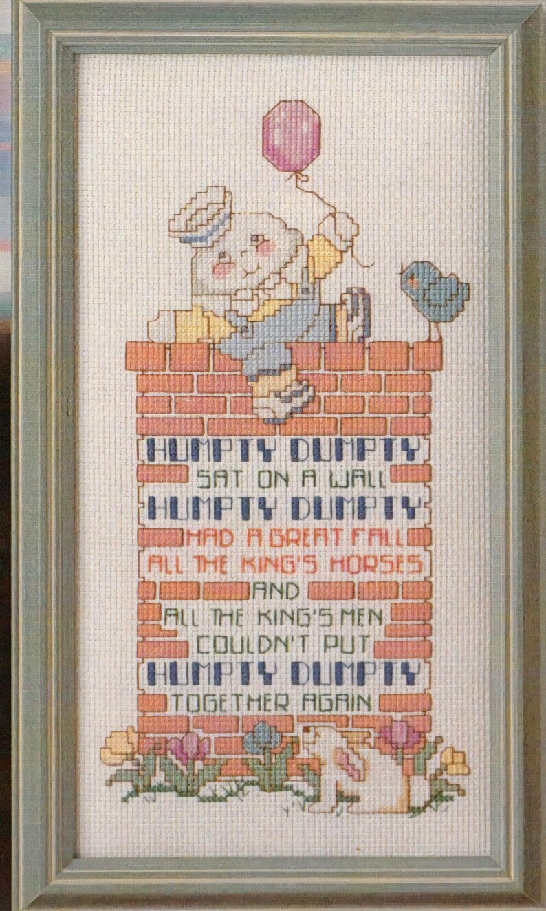 Nursery Rhyme Cross Stitch Patterns Bundle – Humpty Dumpty, Little Boy ...