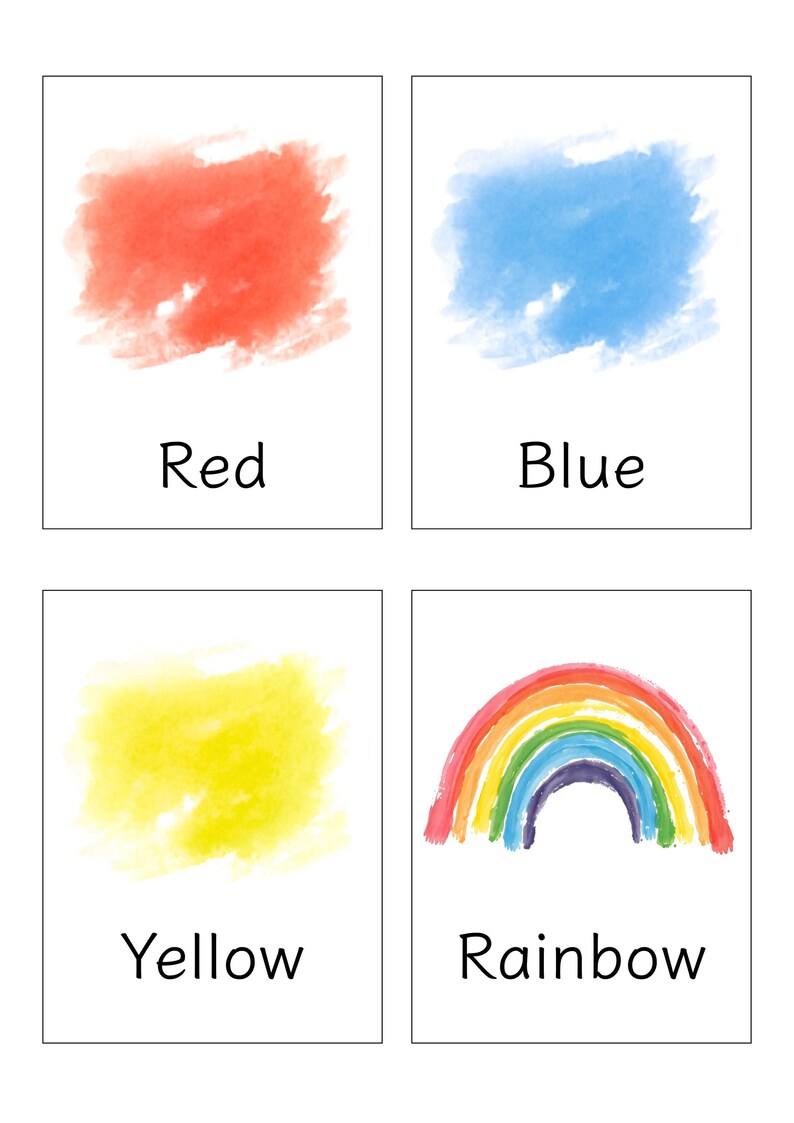 Colors Flashcards for Kids | 16 Printable Learning Cards, Poster ...