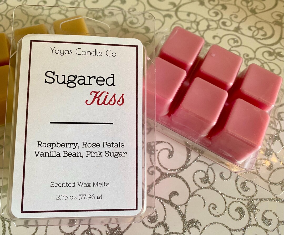 SUGARED KISS Clamshell Wax Melts, Cubes, Snap Bar, Pink Sugar Crystal ...