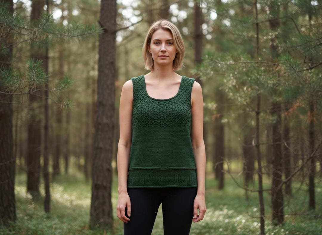 Gitter Stricken Tank Pattern PDF Ärmelloses Sommer Top - Etsy.de