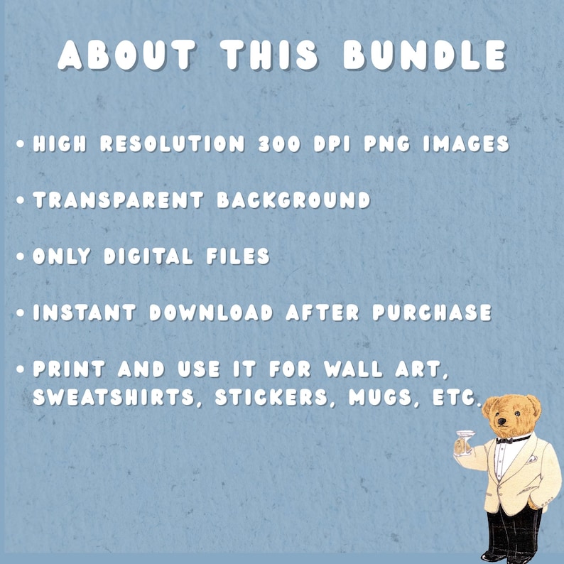 Luxury Polo Bear Clipart Bundle, Boys Nursery PNG Graphics (34 Files ...
