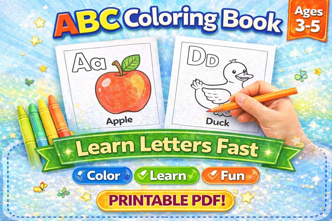 Alphabet Coloring Book Printable PDF | ABC Coloring Pages for Kids ...