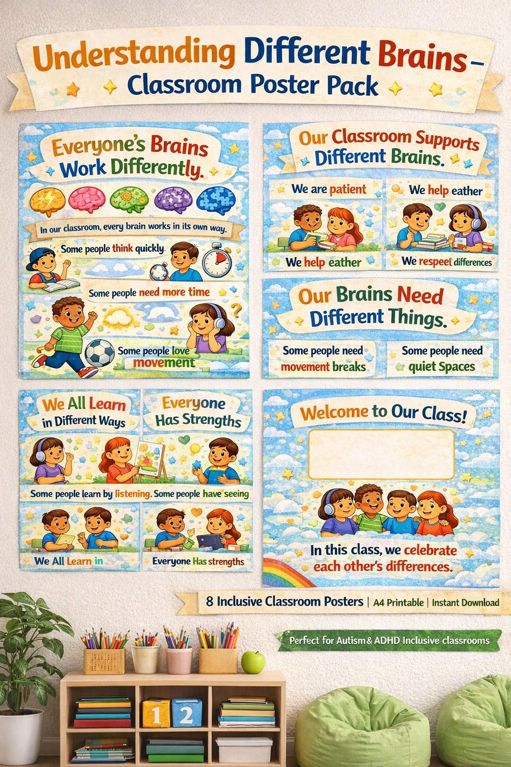 Neurodiversity Classroom Posters | Autism, ADHD Inclusion Display ...