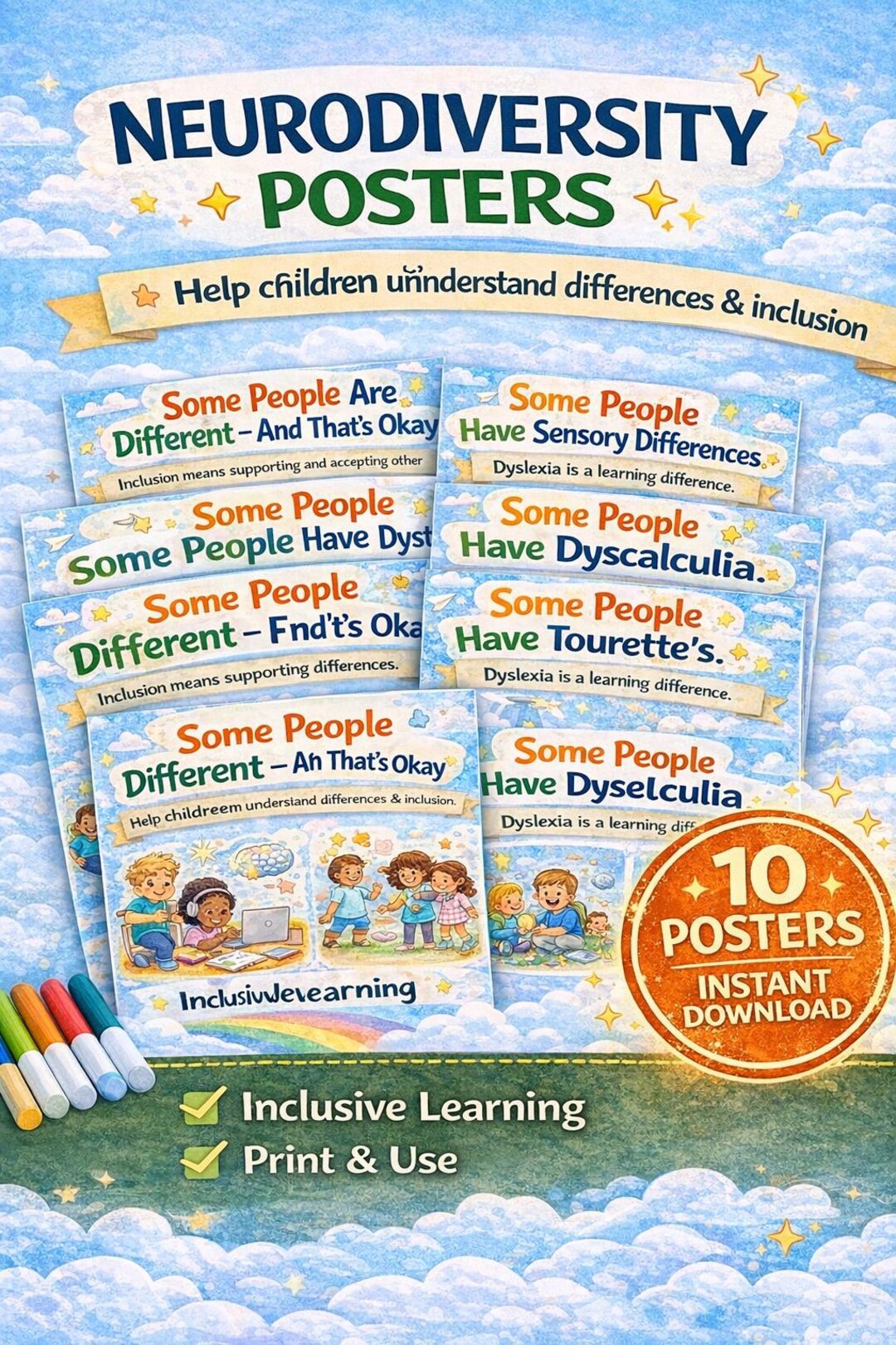 Neurodiversity Classroom Posters | Autism, ADHD Inclusion Display ...
