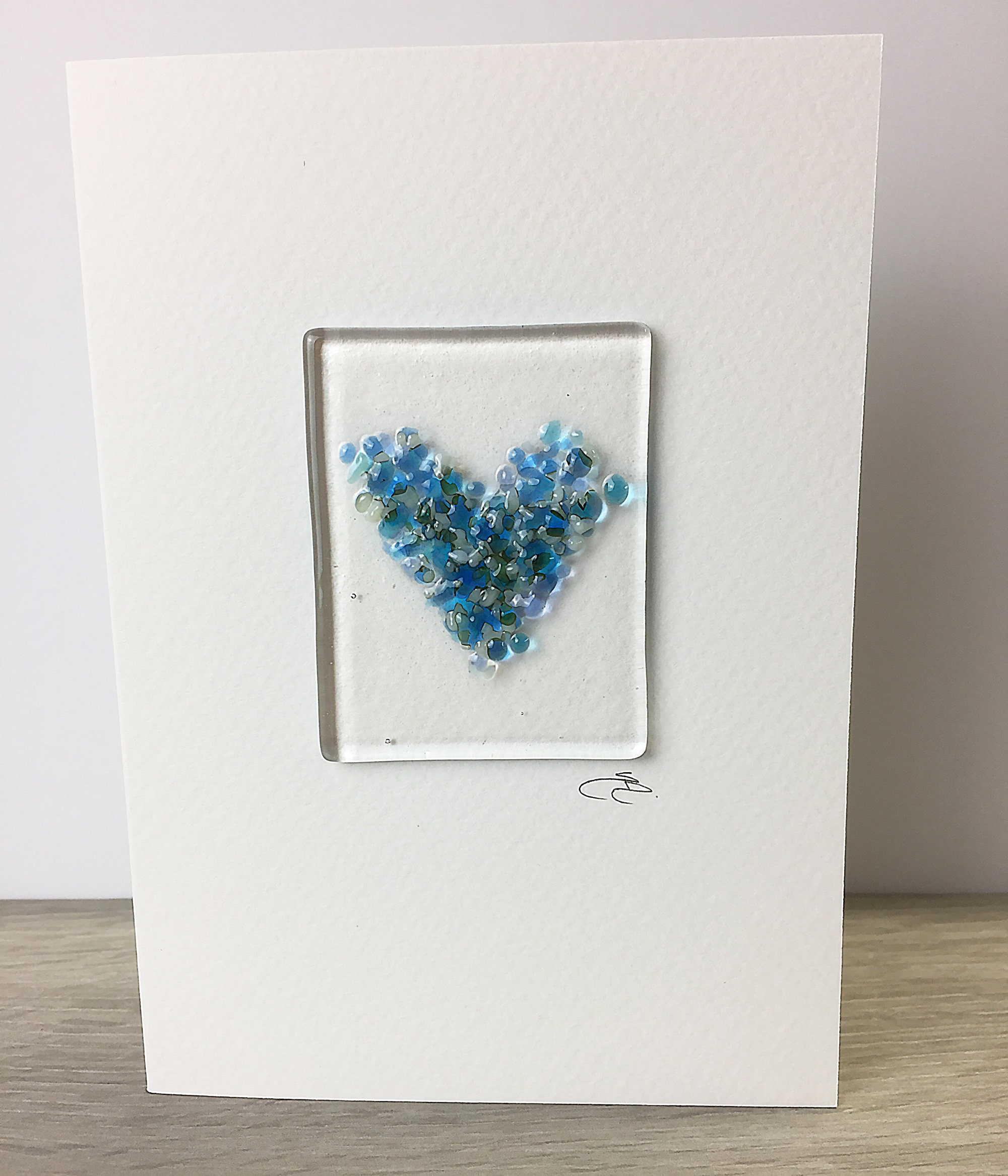Fused Glass Card - Etsy