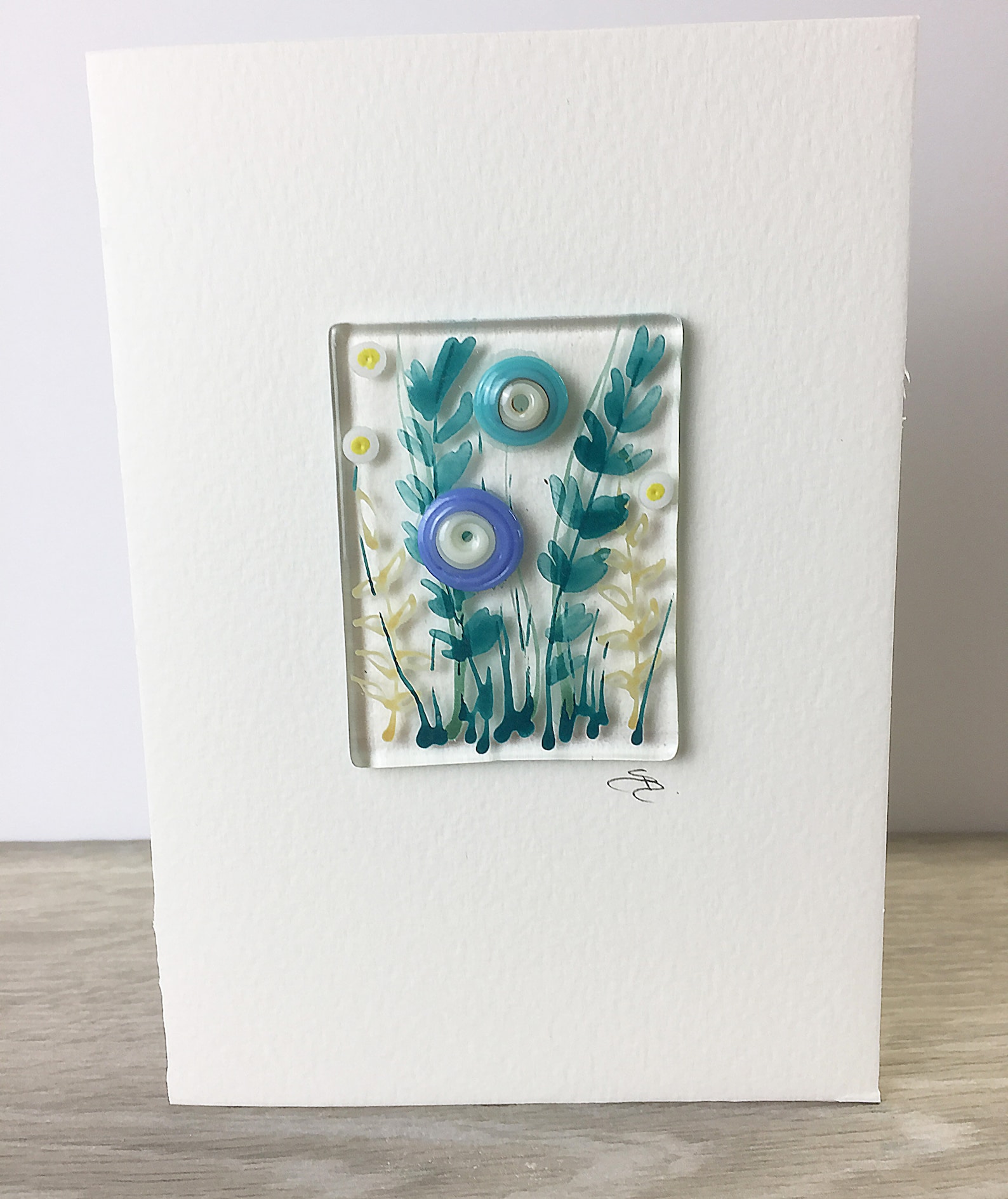 Fused Glass Card - Etsy