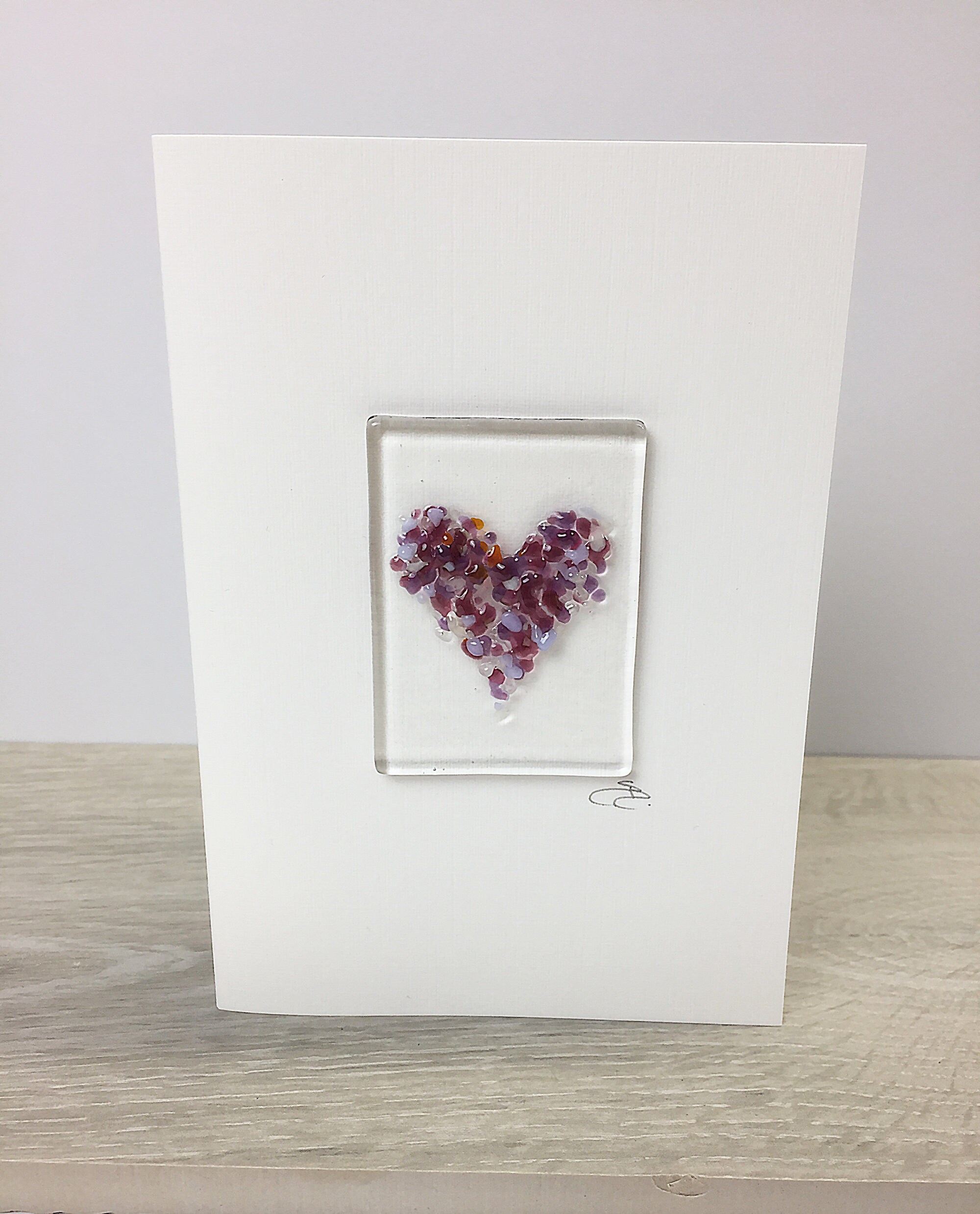 Fused Glass Card - Etsy UK