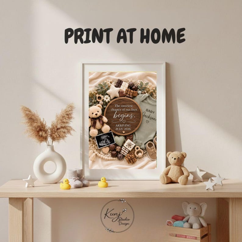 Western Baby Announcement Template: Editable Digital Birth Announcement ...