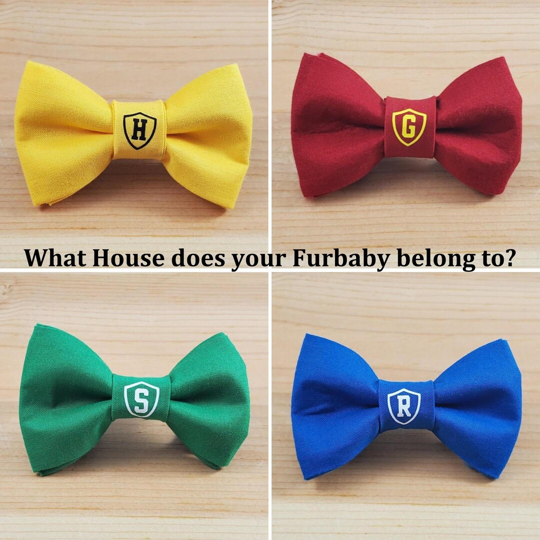 Wizard House Sorting Bow Tie Dog Cat Collar Washable - Etsy