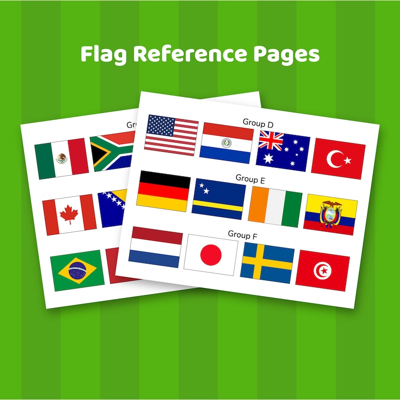 World Cup Flags Coloring Pages | 48 Countries, 12 Groups (digital ...