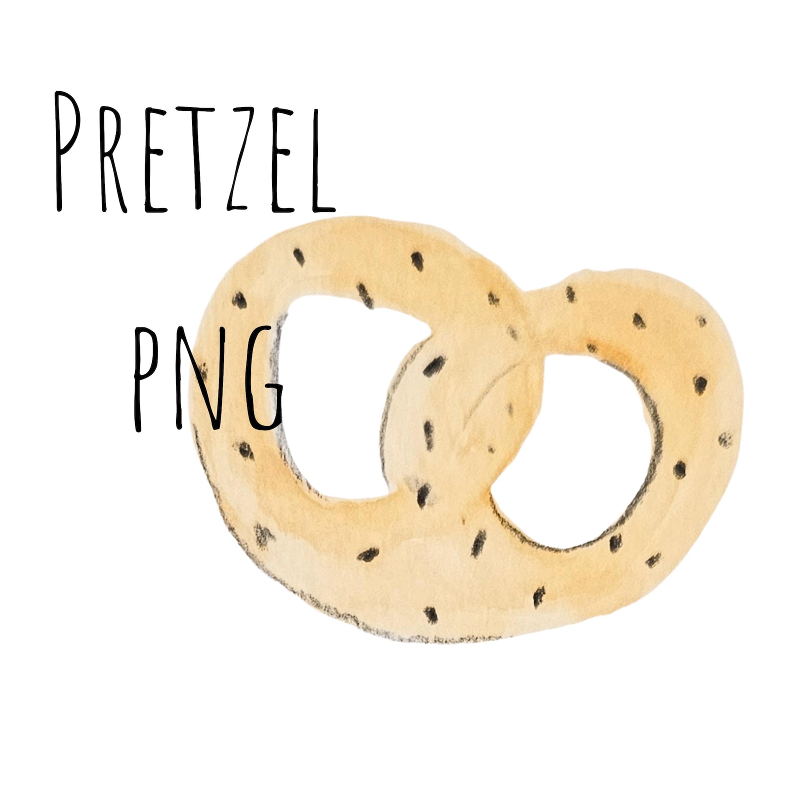 Hand-painted Pretzel Clipart, Fairground PNG (digital Download) - Etsy